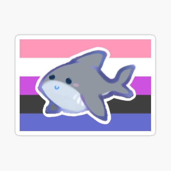 "genderfluid shark pride flag " Sticker for Sale by teascakess | Redbubble