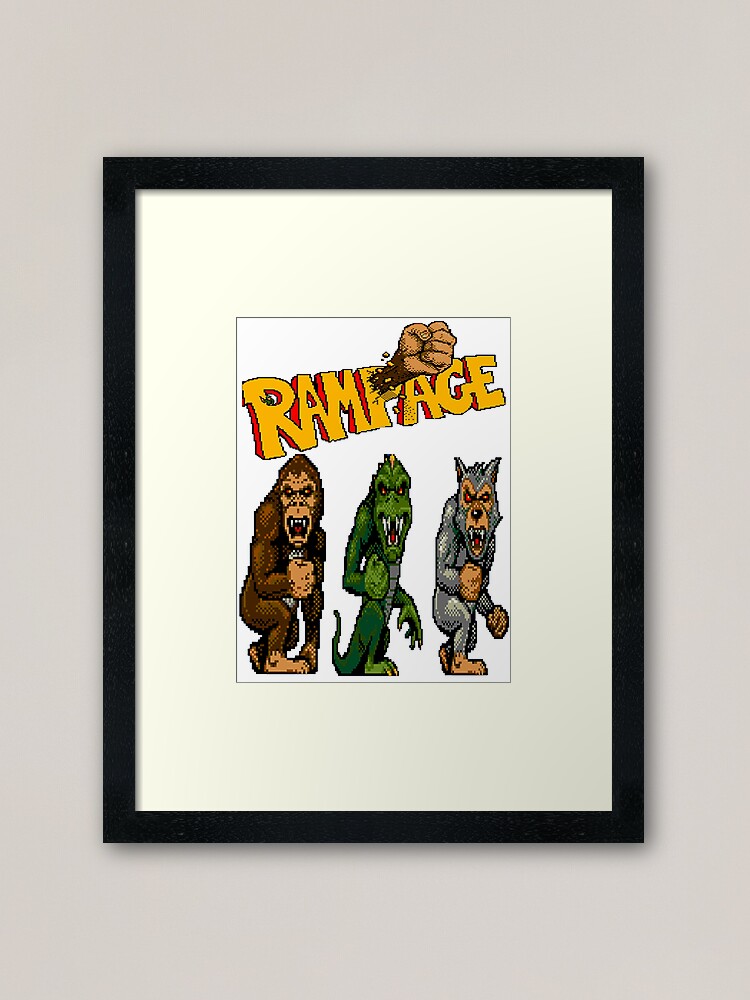 "Rampage George, Lizzie and Ralph" Framed Art Print for Sale by ...