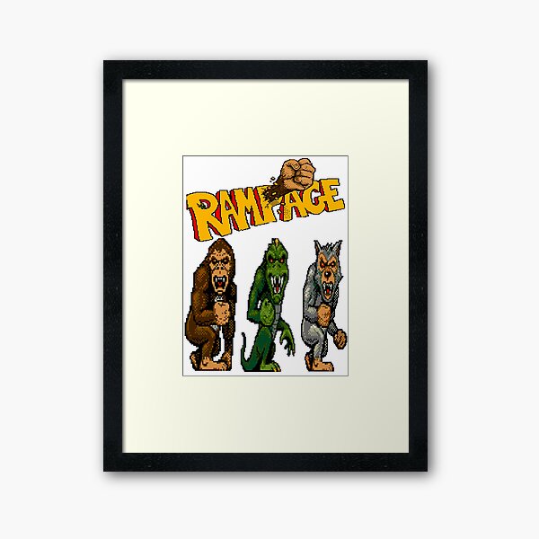 "Rampage George, Lizzie and Ralph" Framed Art Print for Sale by ...