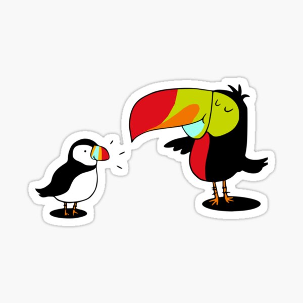 "Puffin Rock. " Sticker for Sale by MorimoraWall | Redbubble