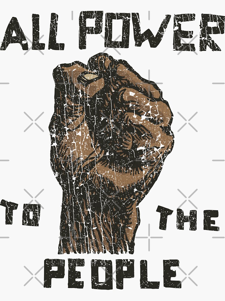 "All Power To The People 1966 Color Variant" Sticker for Sale by ...