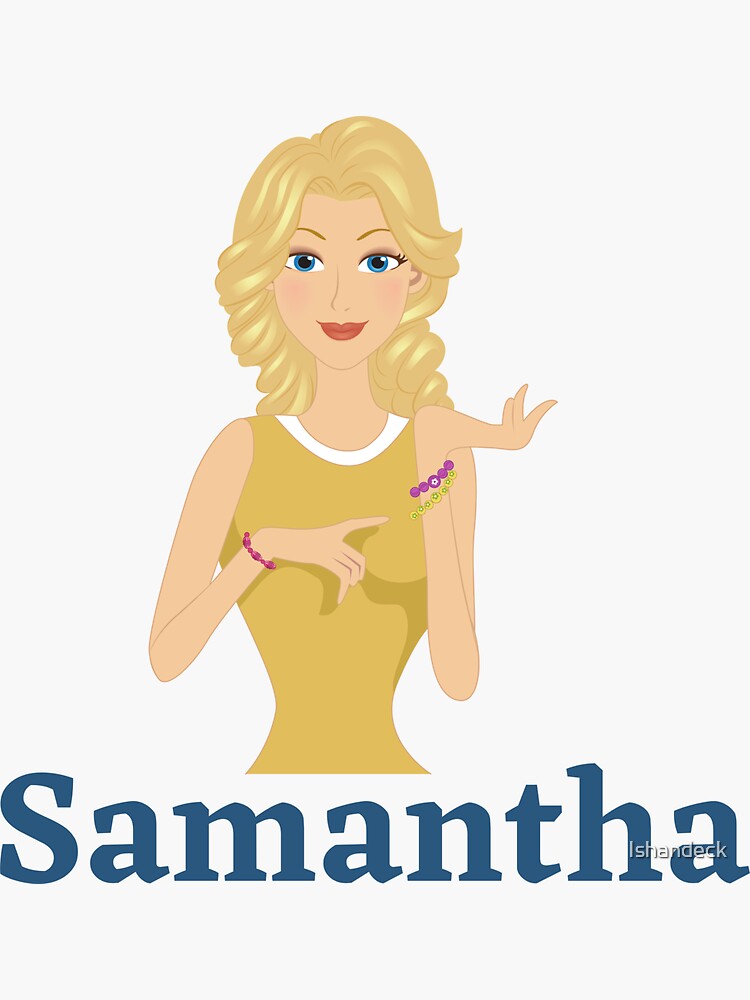 "Samantha Female Name Design" Sticker by Ishandeck | Redbubble