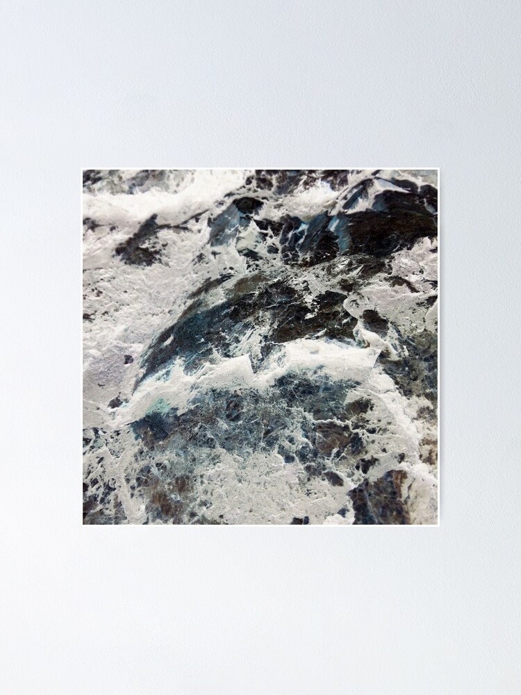 "White and blue rock formation contrasted" Poster for Sale by Breccia ...