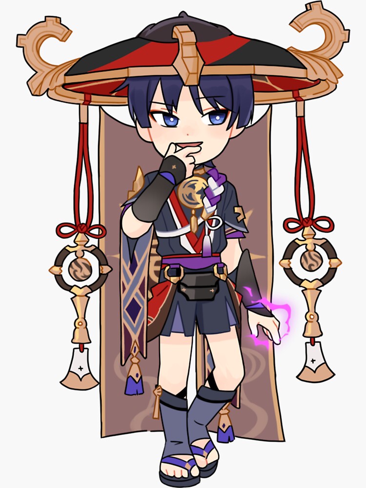 "Scaramouche " Sticker for Sale by ParadigmA9 | Redbubble