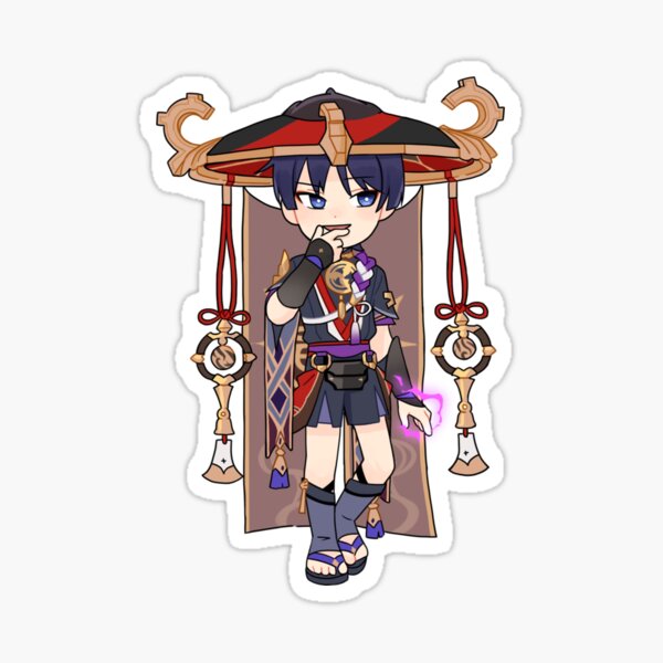 "Scaramouche " Sticker for Sale by ParadigmA9 | Redbubble