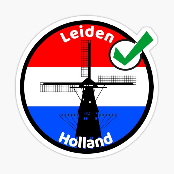 "leiden holland windmill flag " Sticker for Sale by WhereIsTravis ...