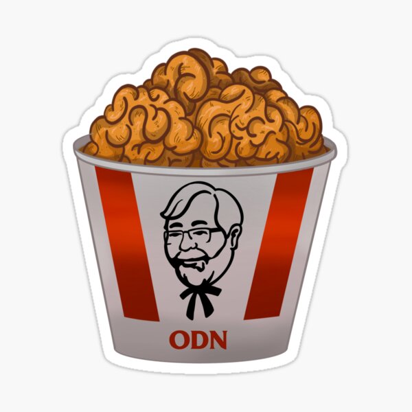 "OdatNurd Kentucky Fried Brains" Sticker for Sale by OdatNurd | Redbubble