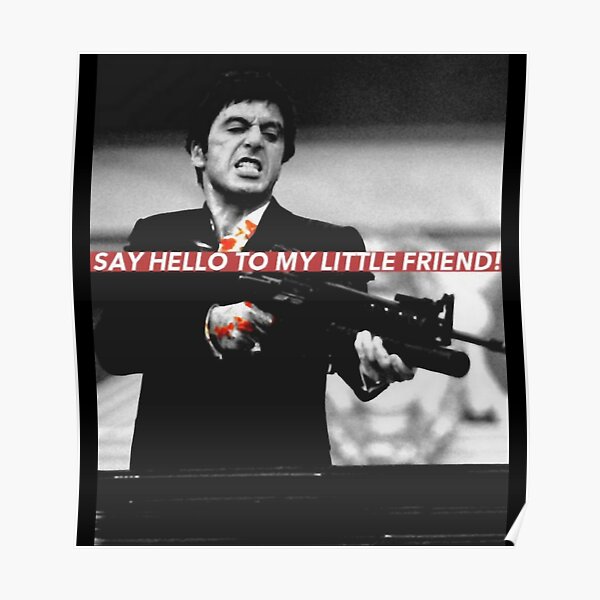 "Vintage picture poster say hello crime film" Poster for Sale by ...