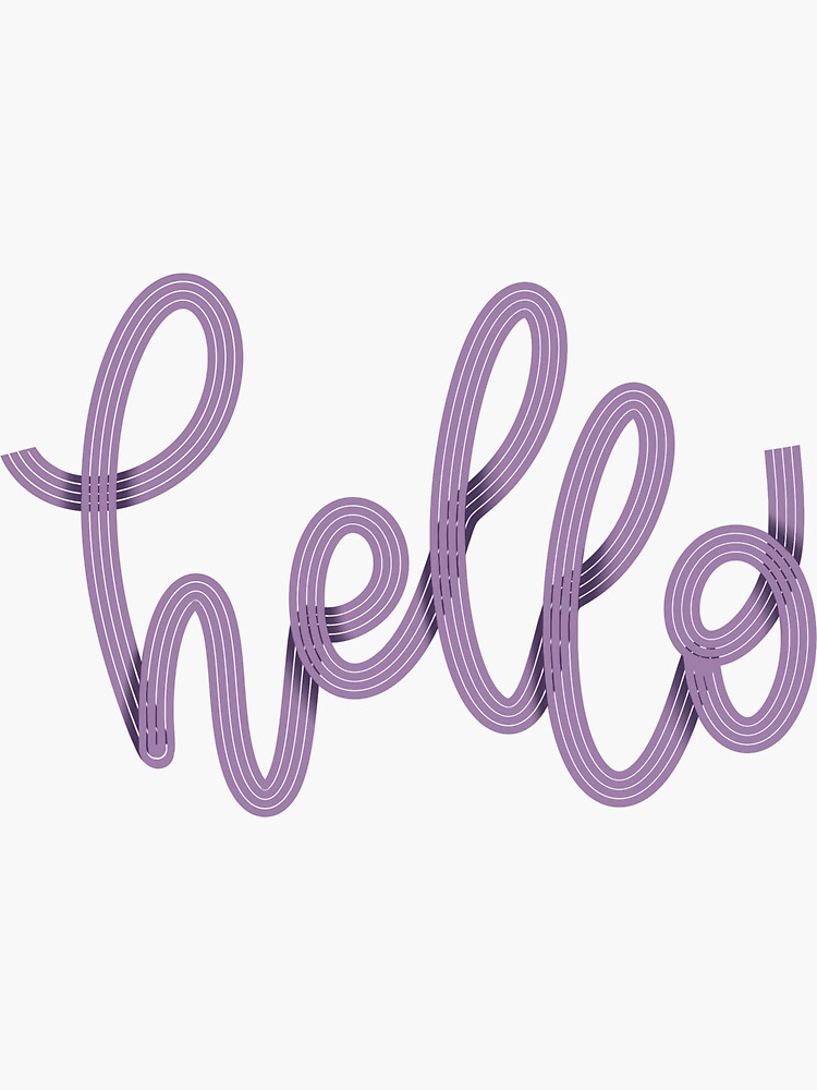 "Hello purple" Sticker by RoseelaNes | Redbubble
