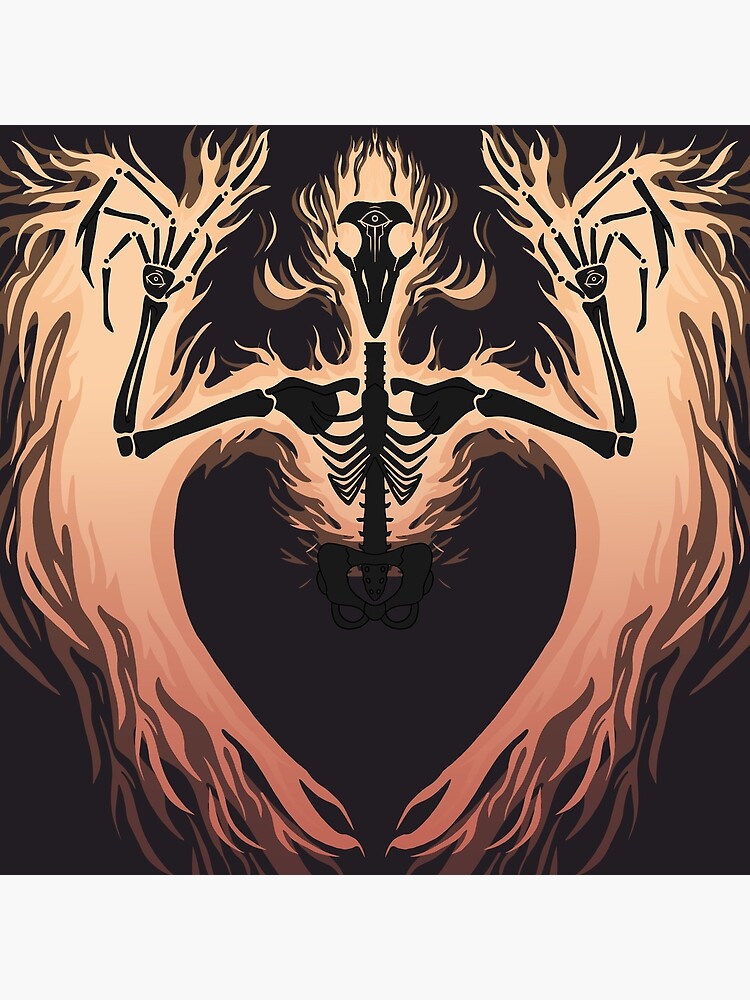 "Skeleton Phoenix" Poster for Sale by GroundBeef00 | Redbubble