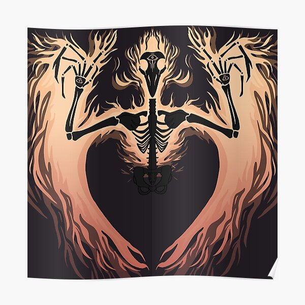 "Skeleton Phoenix" Poster for Sale by GroundBeef00 | Redbubble