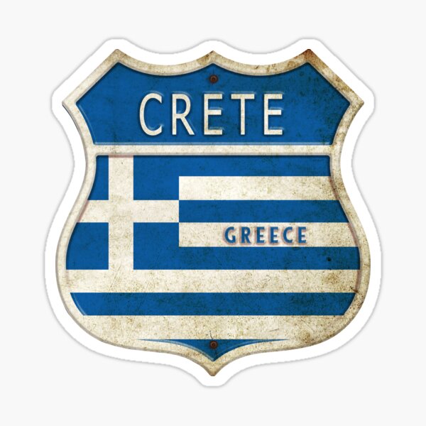 "Crete Greece coat of arms flags design" Sticker for Sale by Rocky2018 ...