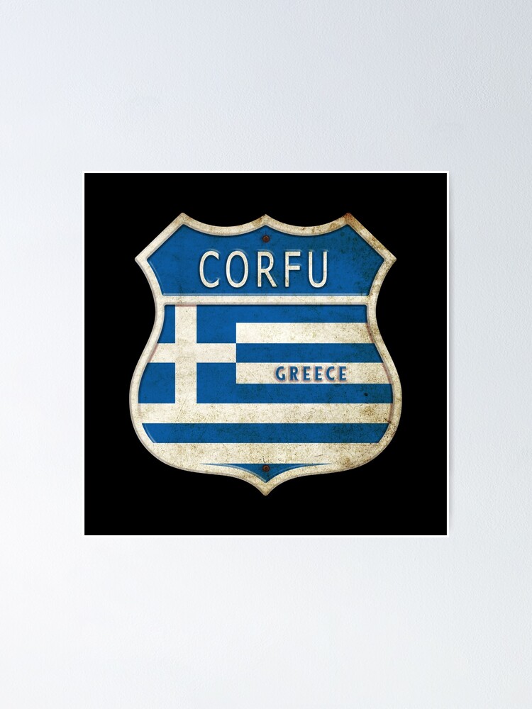 "Corfu Greece Coat of Arms Flags Design" Poster for Sale by Rocky2018 ...