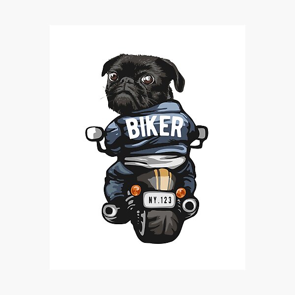 Lámina fotográfica «Perro de pandillas de motociclistas» de iampapagray | Redbubble