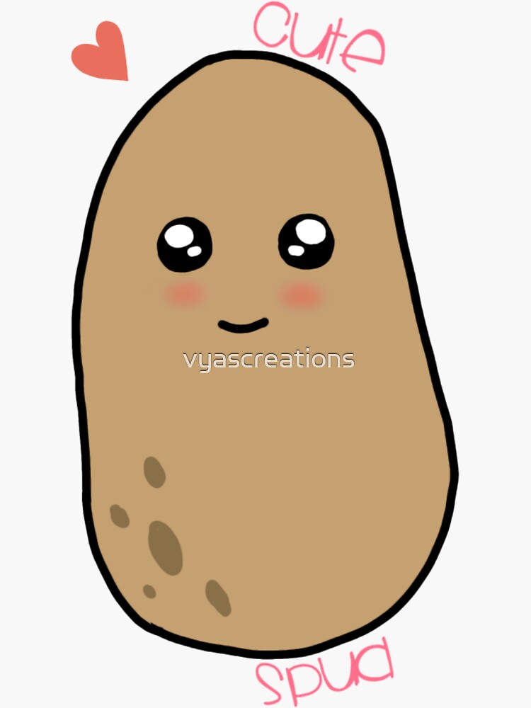 "cute spud potato" Sticker for Sale by vyascreations | Redbubble
