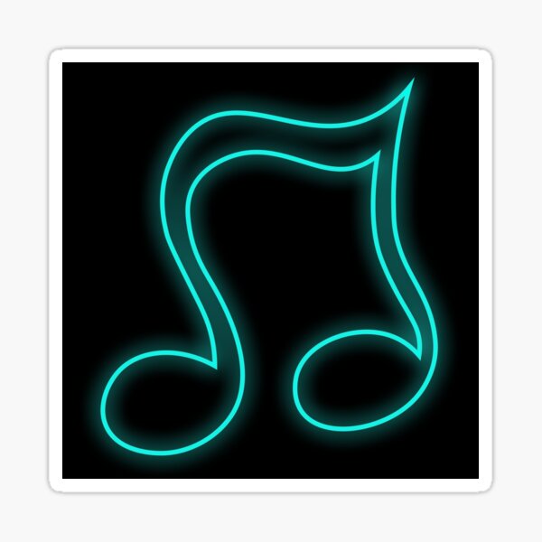 "Neon Music Note" Sticker for Sale by obillwon | Redbubble