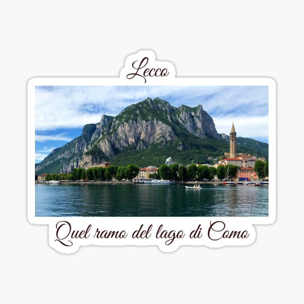"Lecco "Quel ramo del lago di Como"" Sticker for Sale by Umby88 | Redbubble