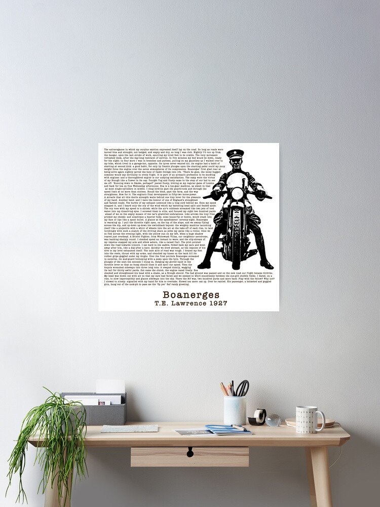 "Boanerges and The Road - T E Lawrence 1927" Poster for Sale by Nigel ...