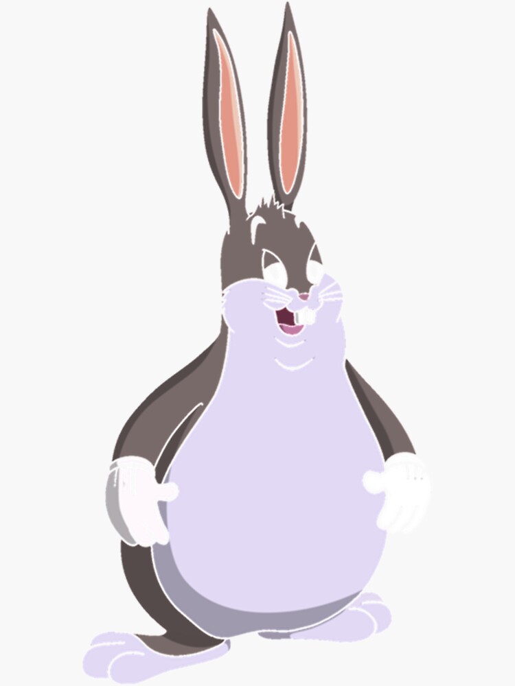 "Big Chungus Bunny Meme " Sticker for Sale by MrBeesArt | Redbubble