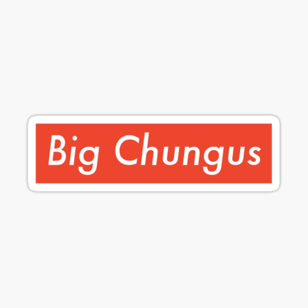 "BIG CHUNGUS RED BOX LOGO " Sticker for Sale by MrBeesArt | Redbubble