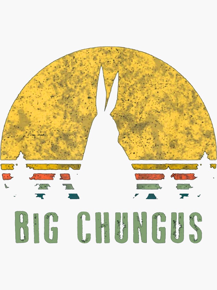 "Big Chungus Retro Vintage Meme " Sticker for Sale by MrBeesArt | Redbubble