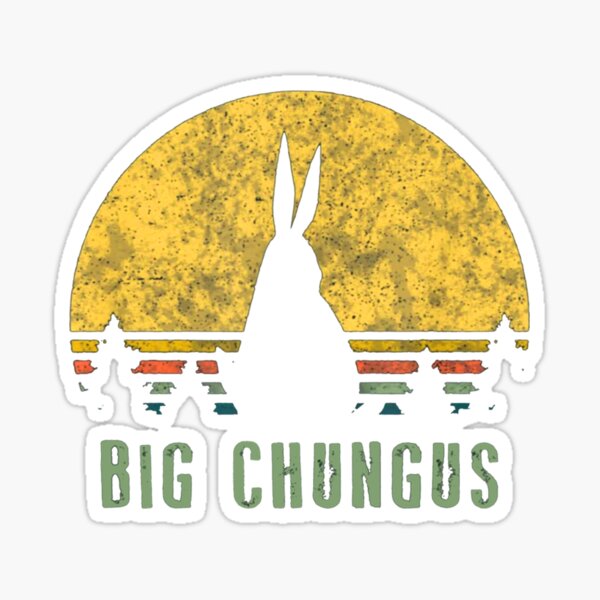 "Big Chungus Retro Vintage Meme " Sticker for Sale by MrBeesArt | Redbubble