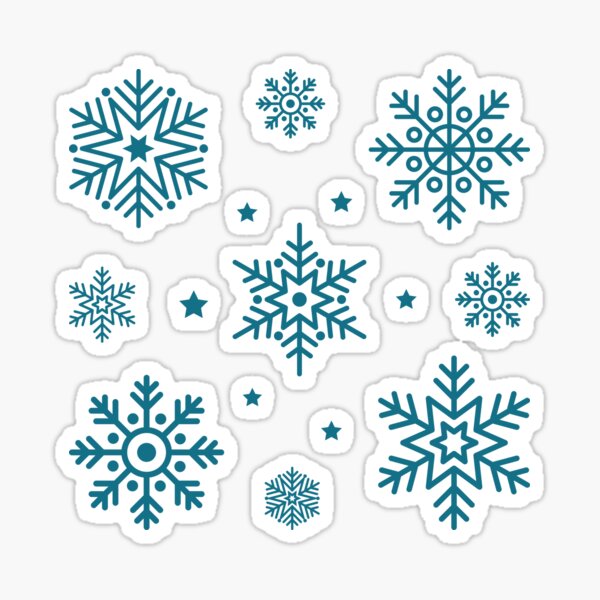"Snow Flakes Sticker Pack" Sticker for Sale by boozkova-vorona | Redbubble