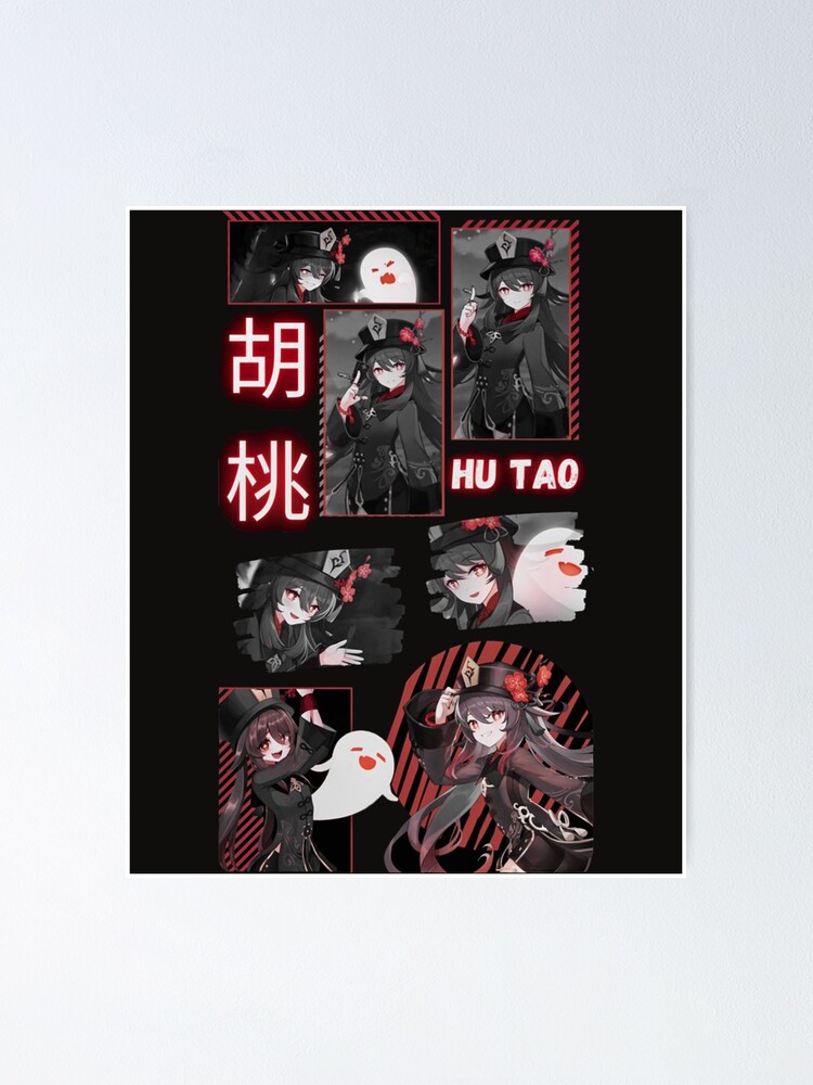 "Hu Tao " Poster for Sale by CatFunBox | Redbubble