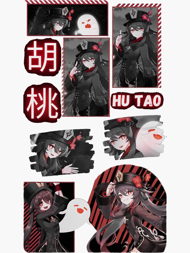 "Hu Tao " Sticker for Sale by CatFunBox | Redbubble