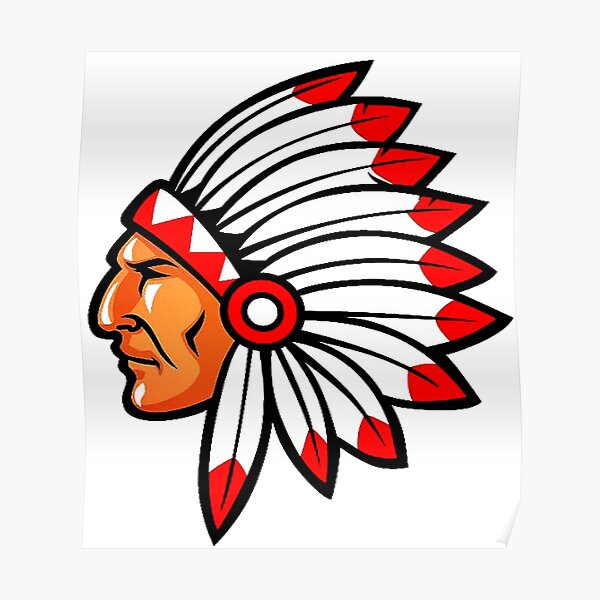"Red Apache Head" Poster by roychaudhuri | Redbubble