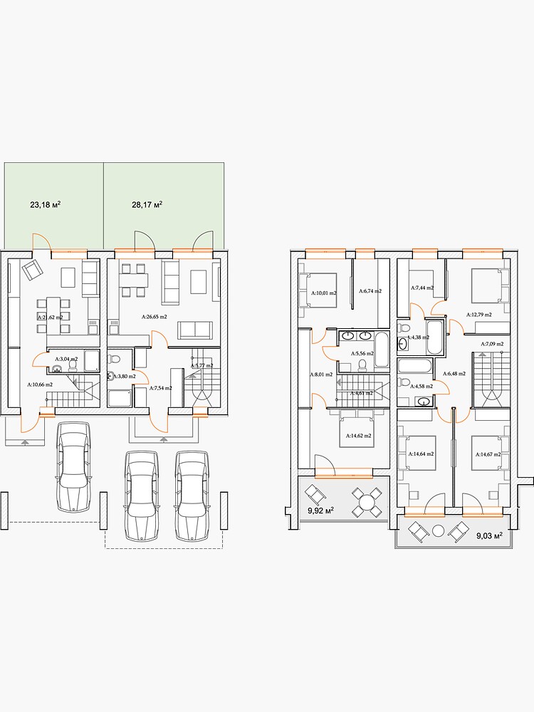 "Detailed architectural private house floor plan, apartment layout ...