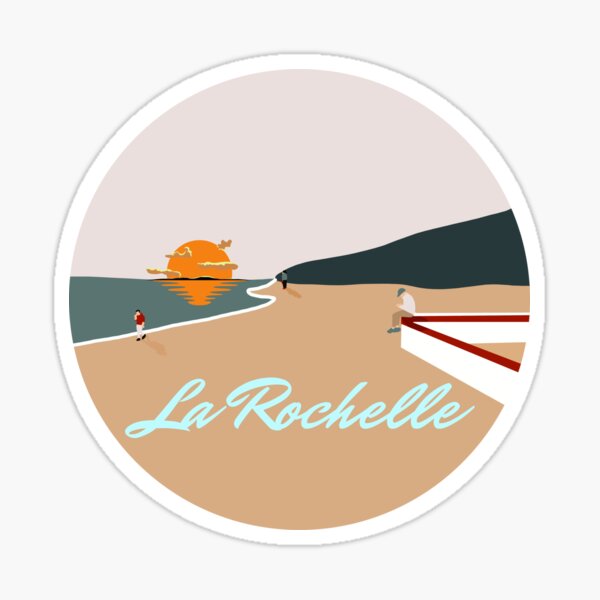 "La Rochelle beach" Sticker for Sale by alvarsprints | Redbubble