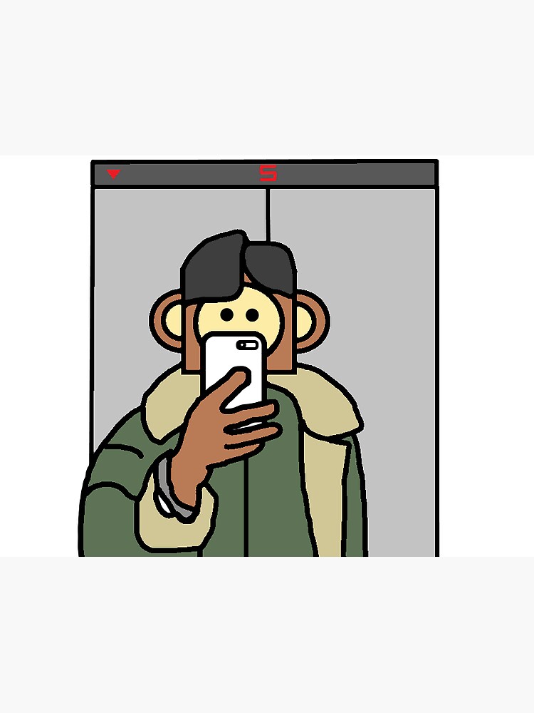"Selfie Square monkey" Sticker by SaintAhn | Redbubble