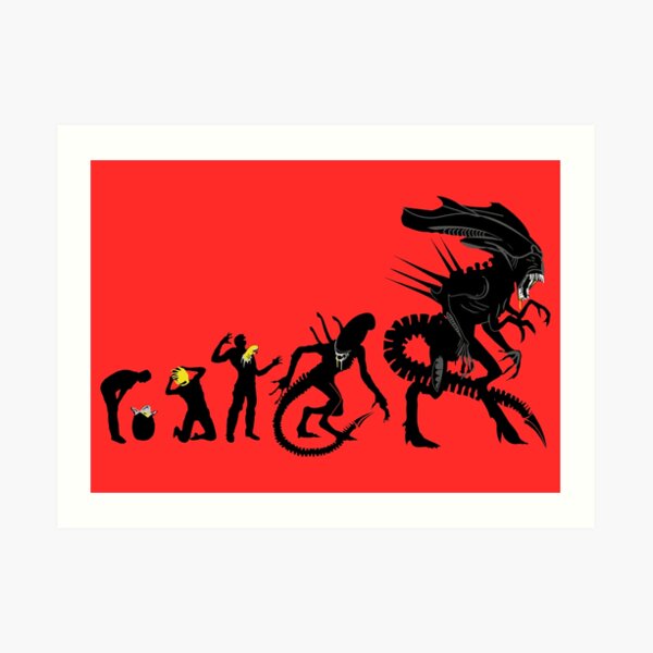 "Evolution of a Xenomorph" Art Print for Sale by geekfunny | Redbubble
