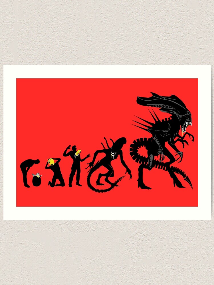 "Evolution of a Xenomorph" Art Print for Sale by geekfunny | Redbubble