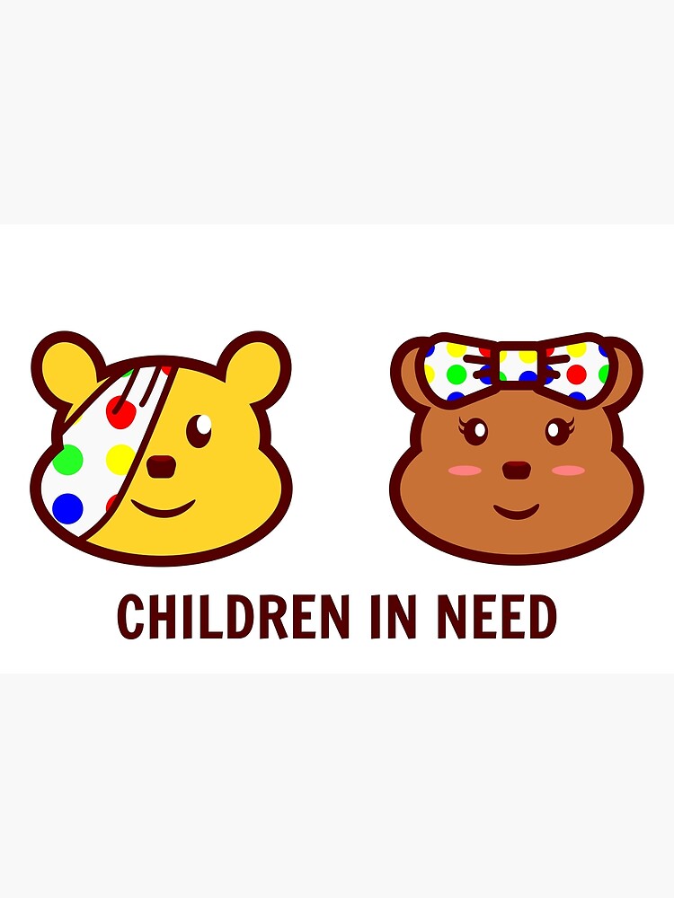 "Pudsey bear boy and girl childreen in need" Art Print for Sale by ...