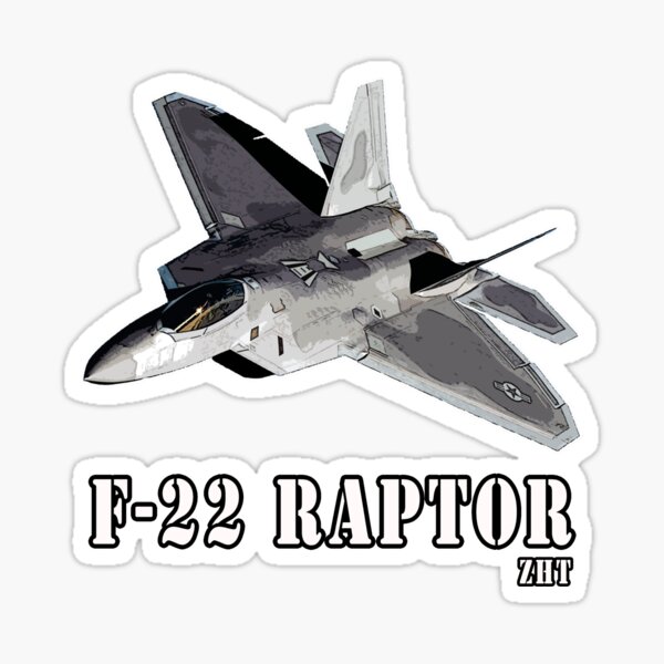 "F22 raptor" Sticker by ZuluHistoryTees | Redbubble