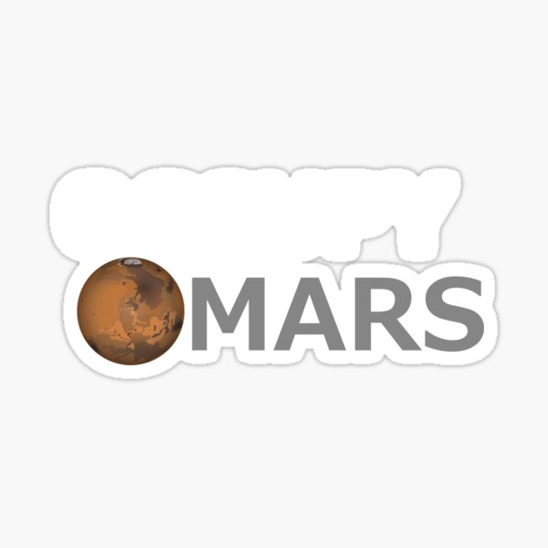 "Occupy Mars Space Shirt" Sticker by Magamasta | Redbubble