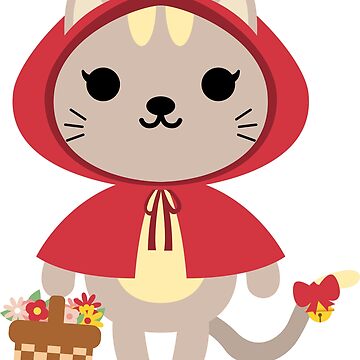 "Little Red Riding Hood - Lya Cute Cat" Art Board Print for Sale by ...