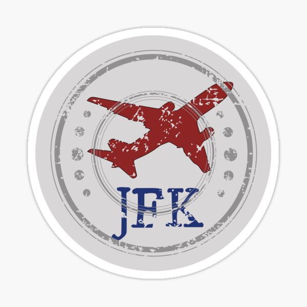 "John F. Kennedy International Airport JFK New York USA" Sticker for ...