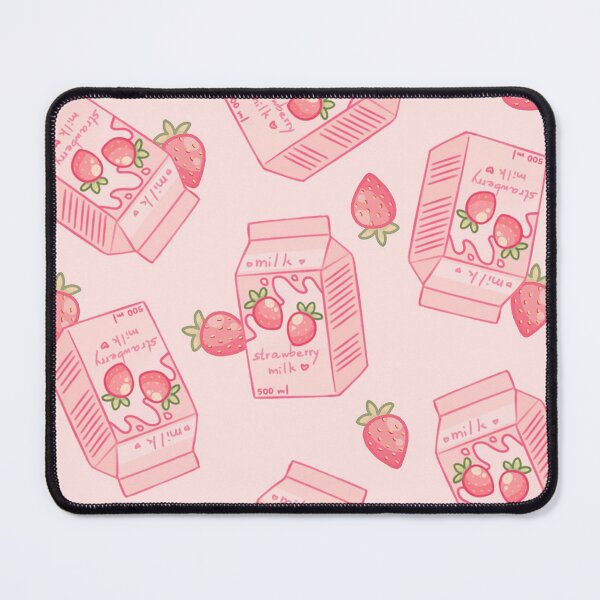 "Kawaii Strawberry Milk" Mouse Pad for Sale by ardasen | Redbubble