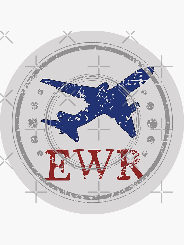 "Newark Liberty International Airport EWR New York USA" Sticker for ...