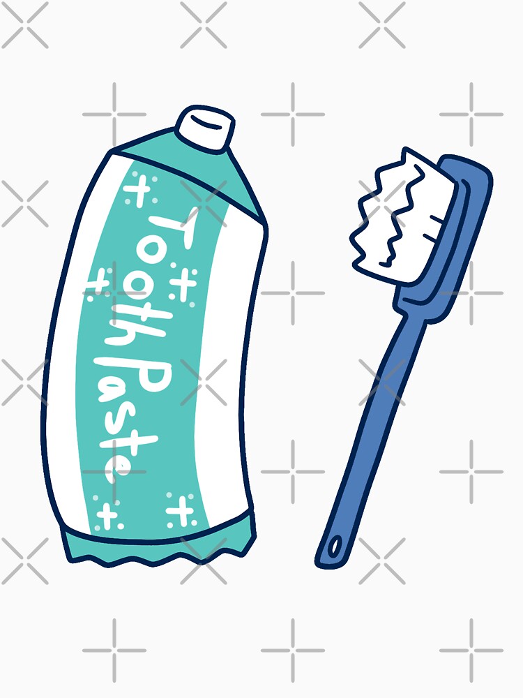 "Toothpaste and Toothbrush" T-shirt for Sale by SaradaBoru | Redbubble ...