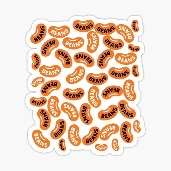 "BEANS " Sticker for Sale by CatDogBFF | Redbubble