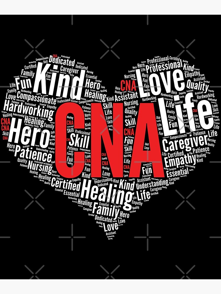 "Certified nursing assistant CNA Heart Healthcare Profession graphic ...