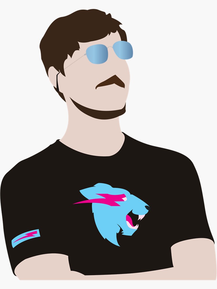 "Mr. Beast Art " Sticker by JuneloveShop | Redbubble