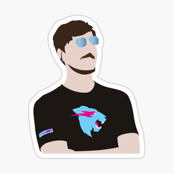 "Mr. Beast Art " Sticker by JuneloveShop | Redbubble