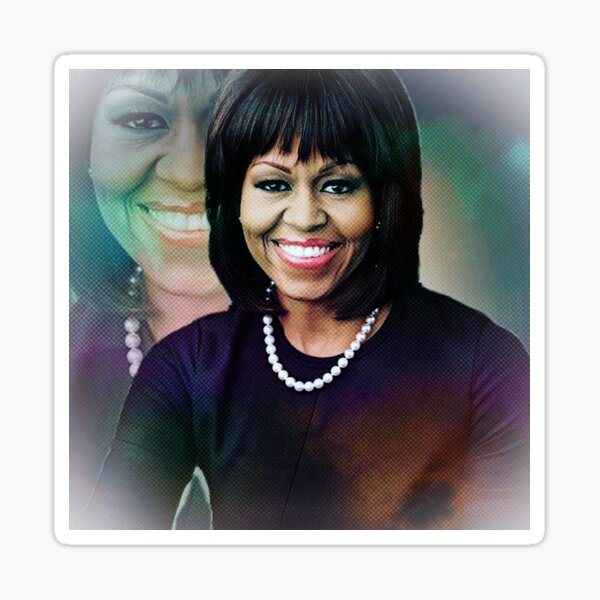 "Michelle Obama" Sticker by artist4siya | Redbubble