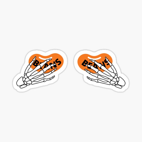 "FUNNY SKELETON HAND HOLDING A BEANS" Sticker for Sale by CatDogBFF ...