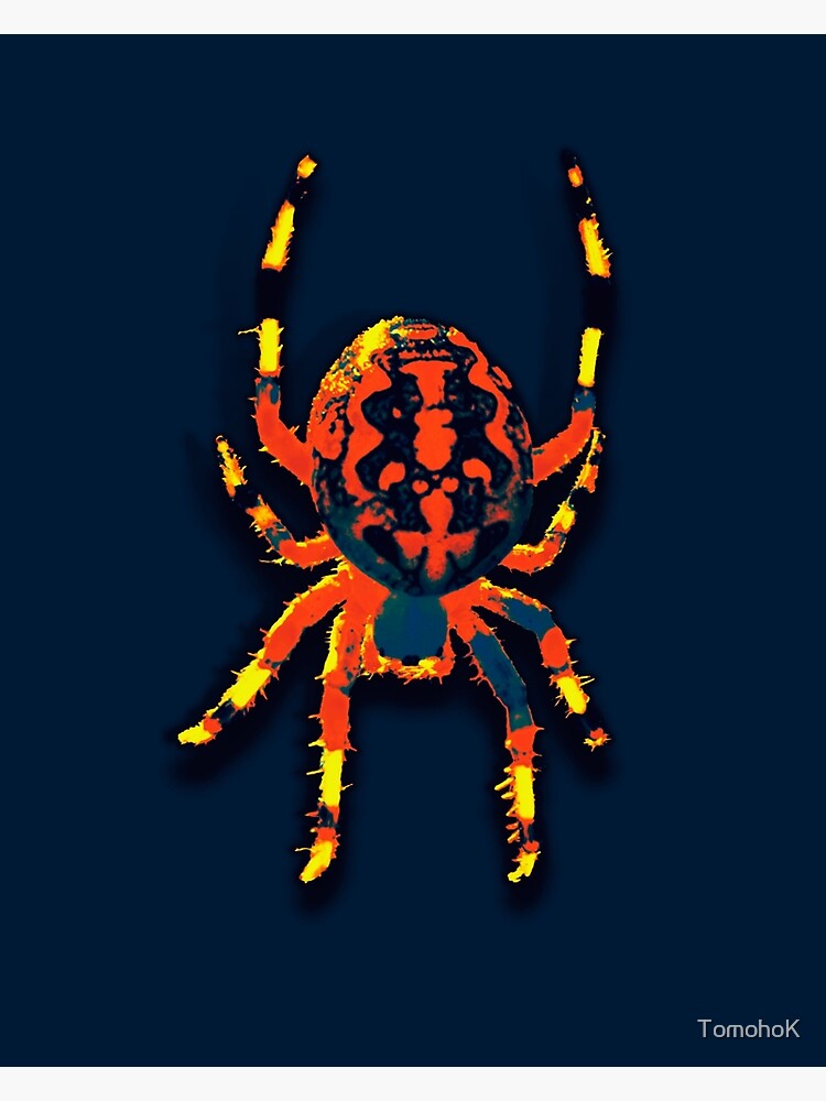"Radioactive Neon Spider by TomohoK" Poster for Sale by TomohoK | Redbubble